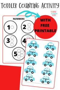 Toddler Counting Activity for Preschoolers with Free Printable