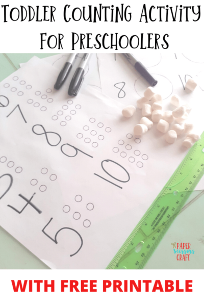 Toddler Counting Activity for Preschoolers with Free Printable