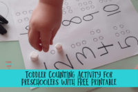 Toddler Counting Activity for Preschoolers with Free Printable