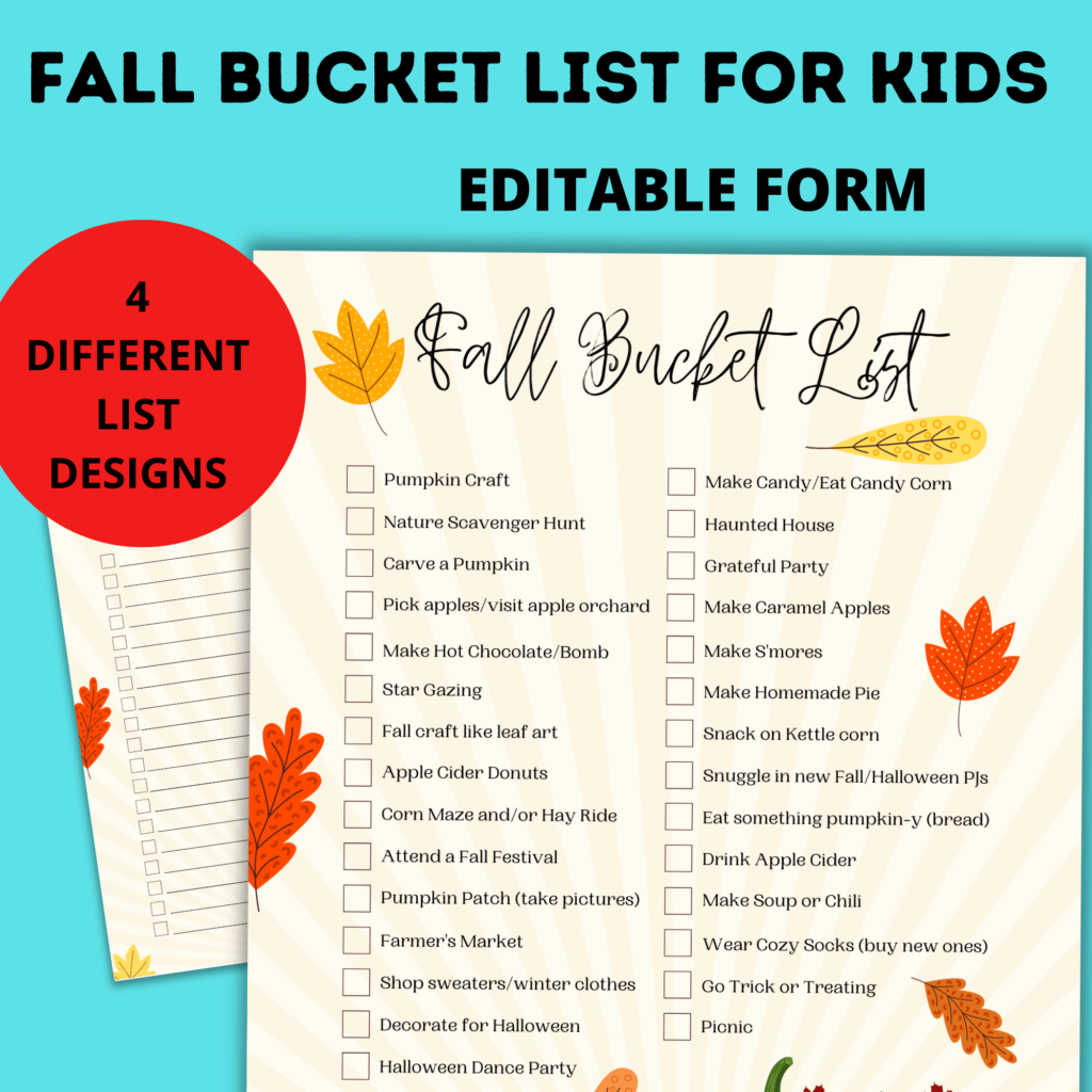 Fall Bucket List for Kids that You don't want to Miss out on This Year