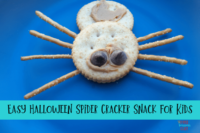 Super Easy Halloween Spider Cracker Snack for Kids
