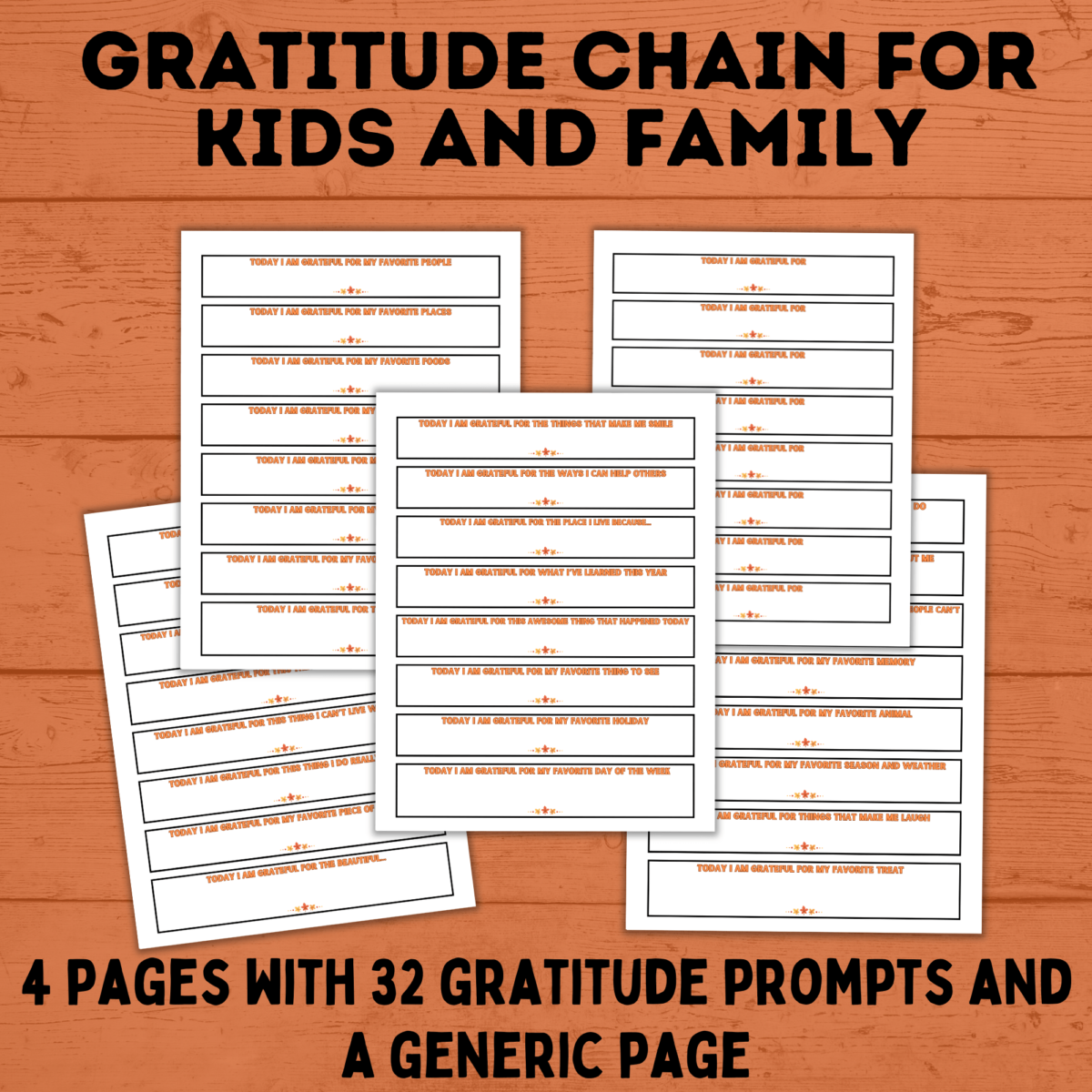 Gratitude Jar Printable Worksheet & Slips - Paper Scissors Craft