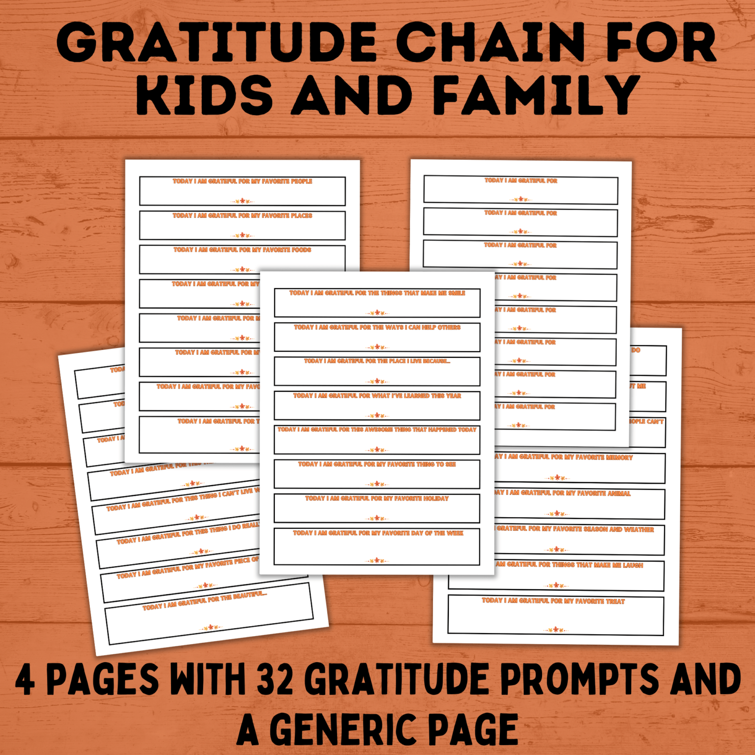 Gratitude Jar Printable Worksheet & Slips - Paper Scissors Craft