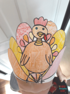 FREE Printable Turkey Headband Craft Cut Out Template for Kids
