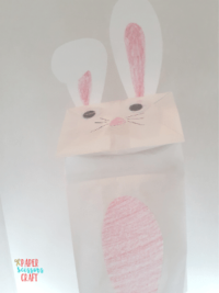 Easy Easter Bunny Puppet Craft for Kids and Toddlers with FREE Template