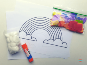 How to Make a Tissue Paper Rainbow Craft with FREE Template
