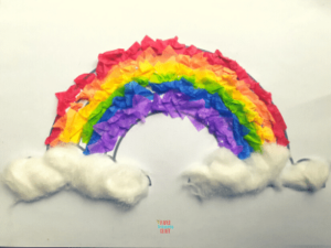 How to Make a Tissue Paper Rainbow Craft with FREE Template