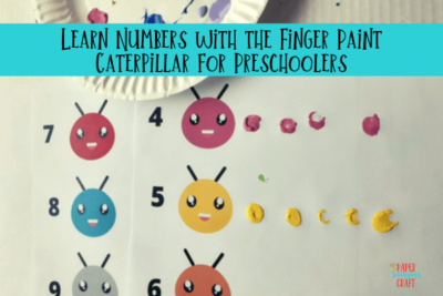 Learn to Count with the Finger paint Caterpillar for Toddlers and Preschool