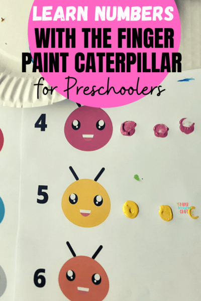 Learn to Count with the Finger paint Caterpillar for Toddlers and Preschool