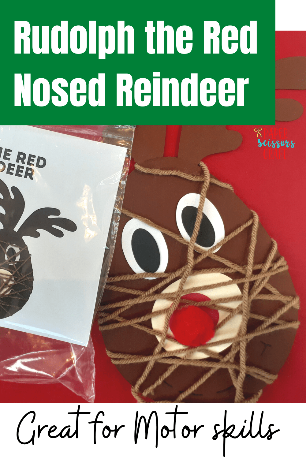 Rudolph the Red Nosed Reindeer Craft for Preschool