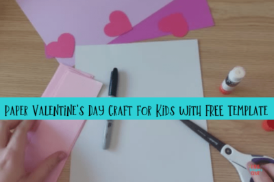 Paper Valentine's Day Craft for Kids with Free Template
