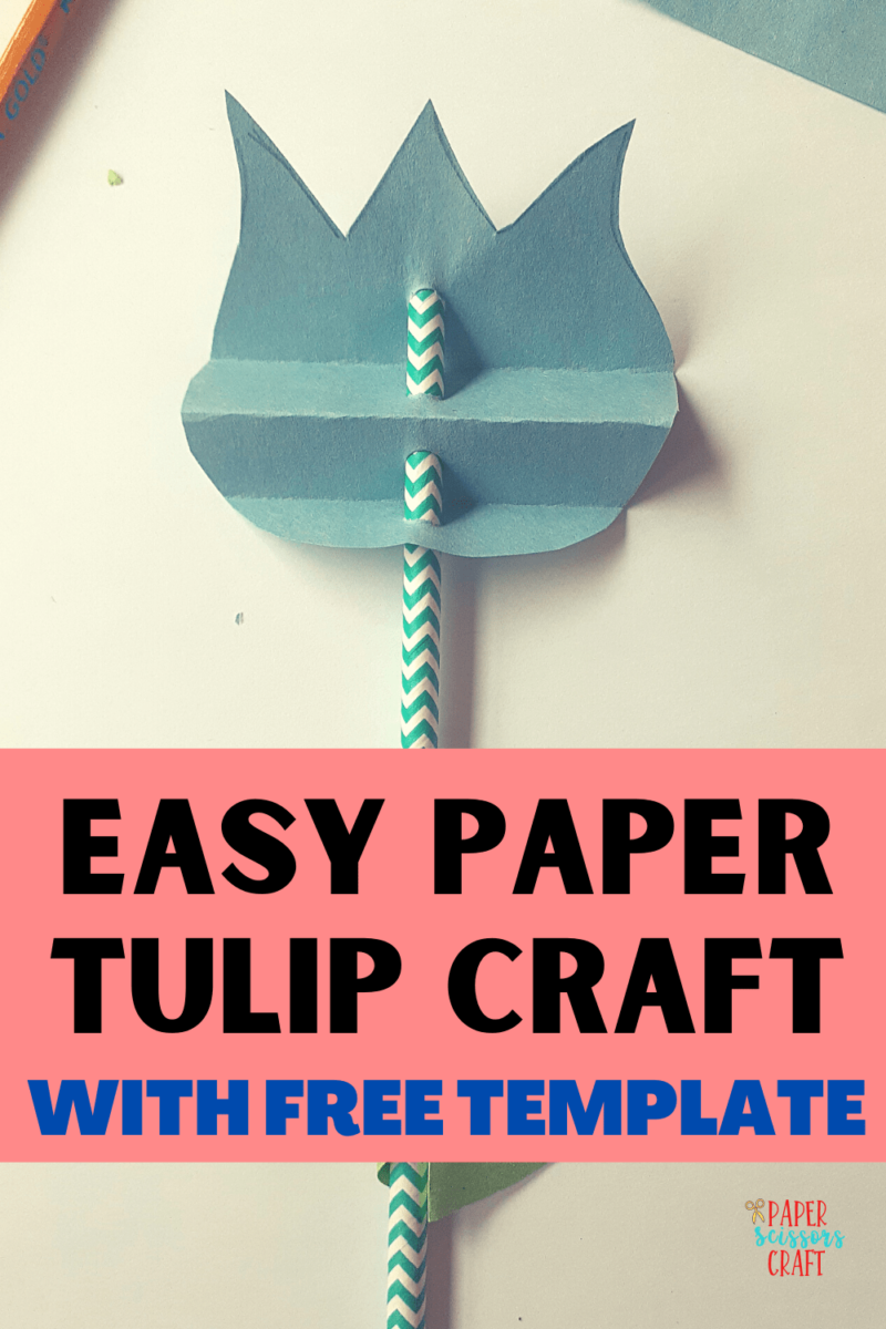 Easy Paper Tulip Craft for Kids with Free Template