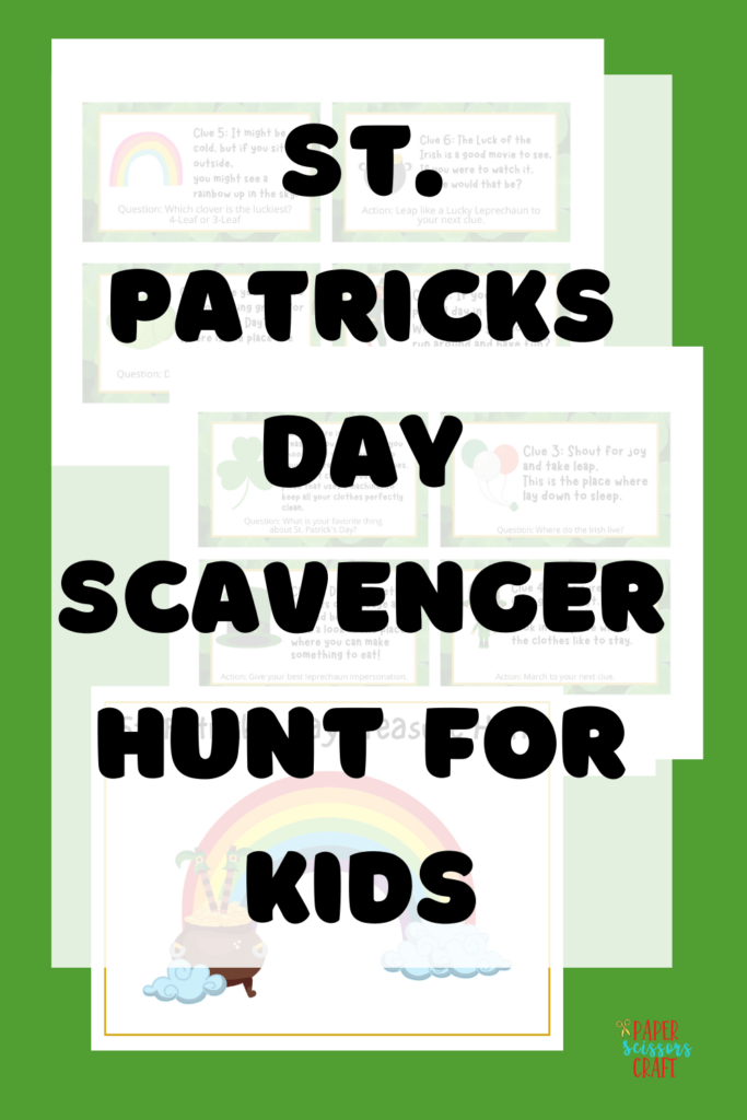 St. Patrick's Day Scavenger Hunt for Kids
