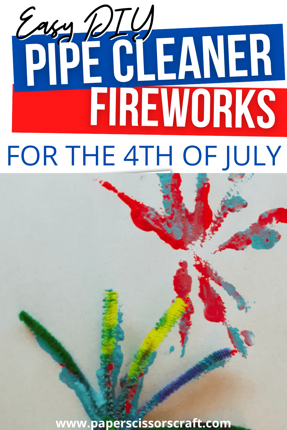 Easy DIY Pipe Cleaner Fireworks Craft for 4th of July