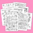 12 Free Valentines Printable PDFs Including Coloring Pages