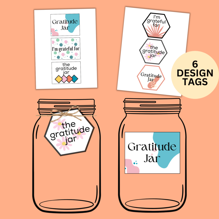 Gratitude Jar Printable Worksheet & Slips - Paper Scissors Craft