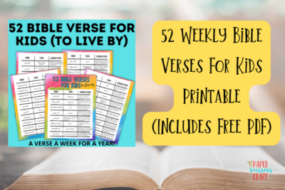 52 Weekly Bible Verses For Kids Printable (Includes Free PDF)