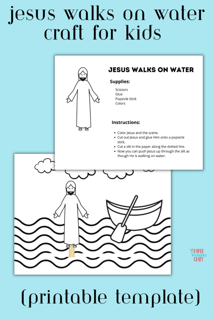 Jesus Walks On Water Craft For Kids (Printable Template)