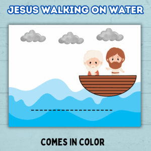 Jesus Walks On Water Craft For Kids (Printable Template)