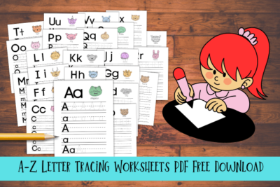 A-Z Letter Tracing Worksheets PDF Free Download