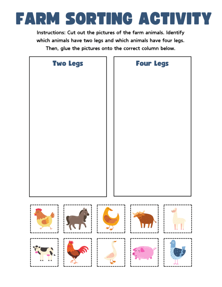 13 Farm Preschool Worksheets & Printables Including Animals