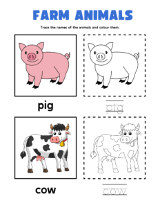 13 Farm Preschool Worksheets & Printables Including Animals