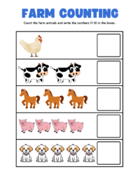 13 Farm Preschool Worksheets & Printables Including Animals