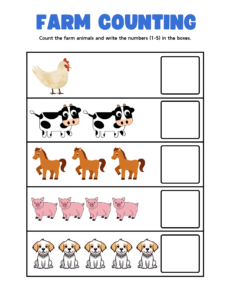 13 Farm Preschool Worksheets & Printables Including Animals