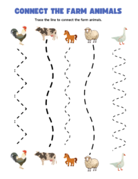 13 Farm Preschool Worksheets & Printables Including Animals