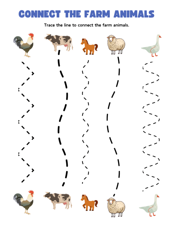 13 Farm Preschool Worksheets & Printables Including Animals