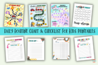 Daily Routine Chart & Checklist For Kids Printables - Paper Scissors Craft