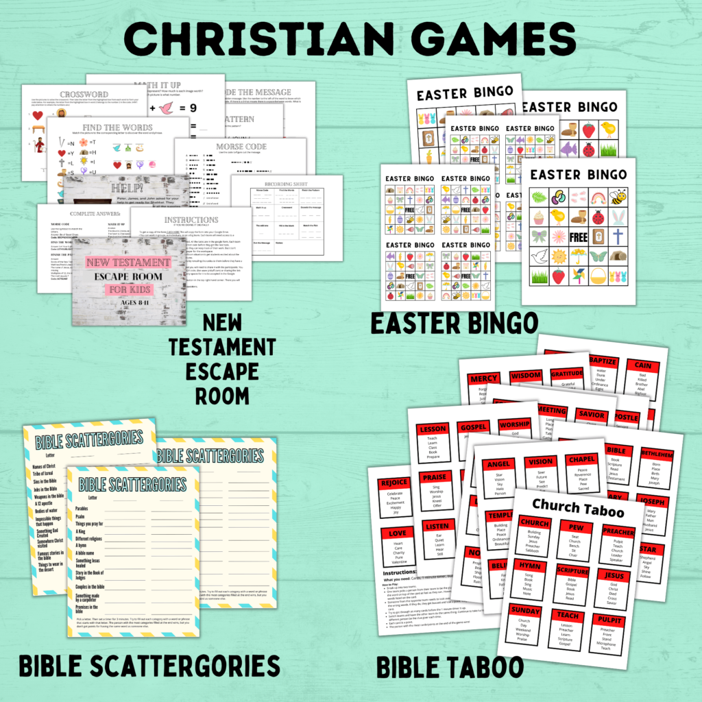 Christian Printables Pack - Paper Scissors Craft
