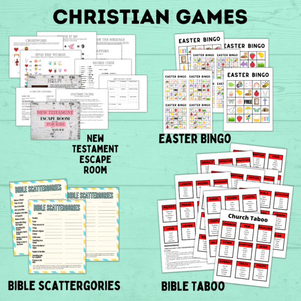 Christian Printables Pack - Paper Scissors Craft