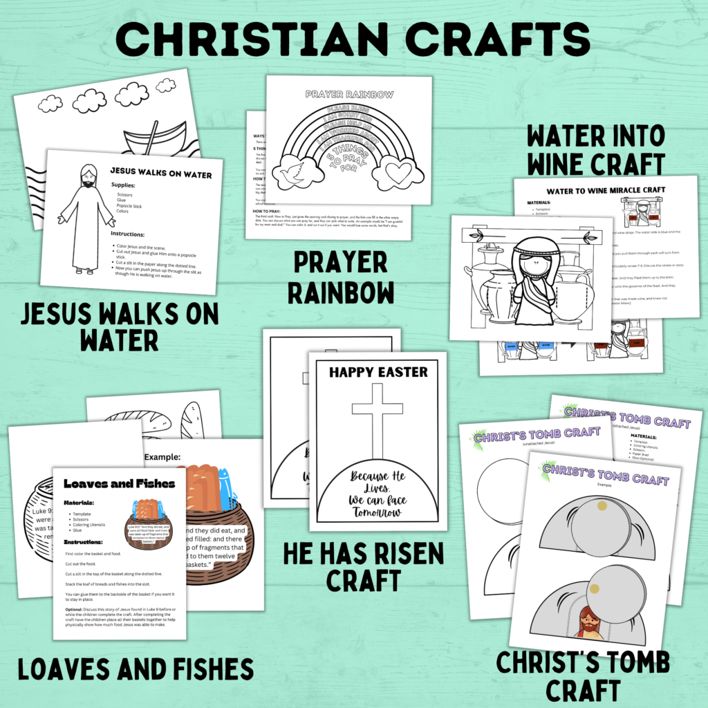 Christian Printables Pack - Paper Scissors Craft