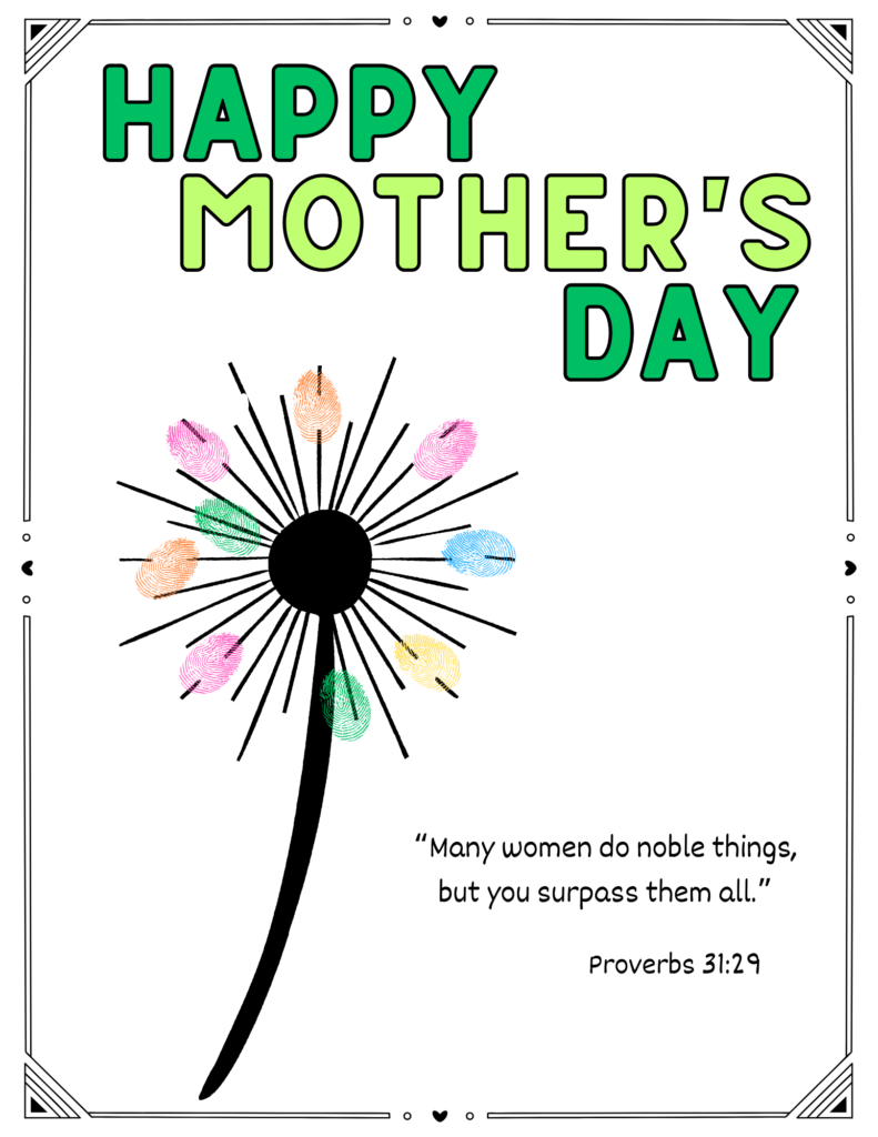 A Simple Mother’s Day Bible Verse Craft For Kids (Printable)