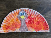 Super Easy Sponge Paint Turkey Thanksgiving Craft for Kids