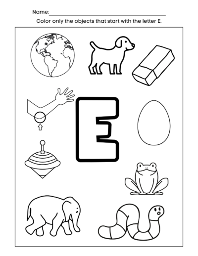 Fun Printable Letter E Crafts for Toddlers & Preschoolers