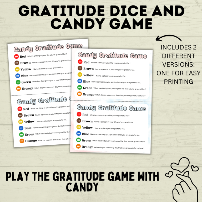 Free Printable Gratitude Dice Game: Perfect for Thanksgiving