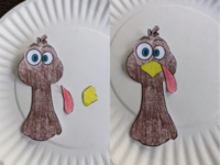 Super Easy Sponge Paint Turkey Thanksgiving Craft for Kids