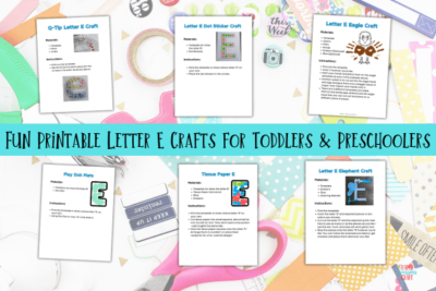 Fun Printable Letter E Crafts for Toddlers & Preschoolers