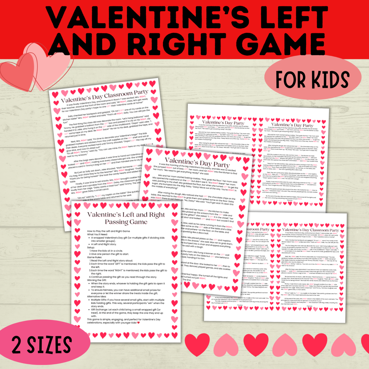 Valentine’s Day Left Right Story Game: Add Laughter to Love