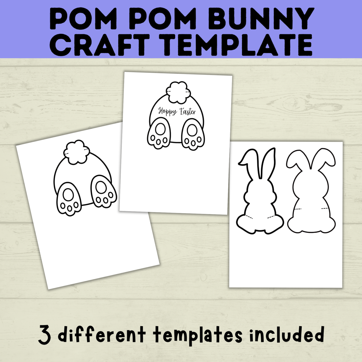 Simple DIY Pom-Pom Easter Bunny Rabbit Craft