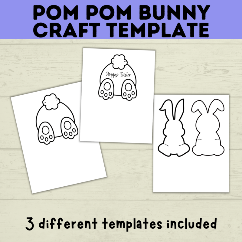 Simple DIY Pom-Pom Easter Bunny Rabbit Craft