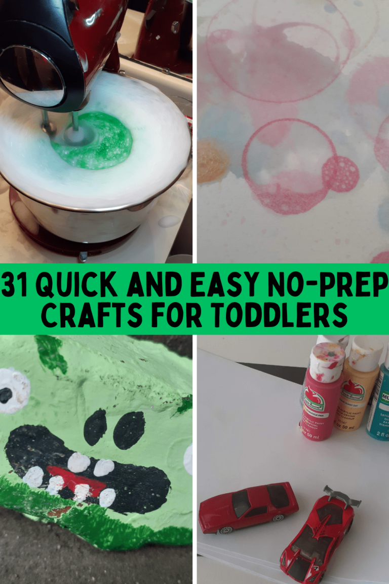 31 Quick and Easy No-Prep Crafts for Toddlers (1, 2, & 3 Year-Olds)