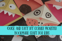 Quick and Easy DIY Corner Monster Bookmark Craft for Kids - Paper ...