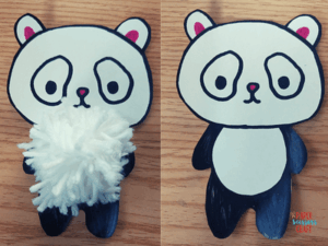 Adorable DIY Panda Craft with Fluffy Yarn Belly (Free Printable ...