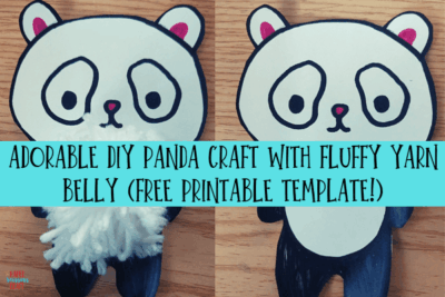 Adorable DIY Panda Craft with Fluffy Yarn Belly (Free Printable ...
