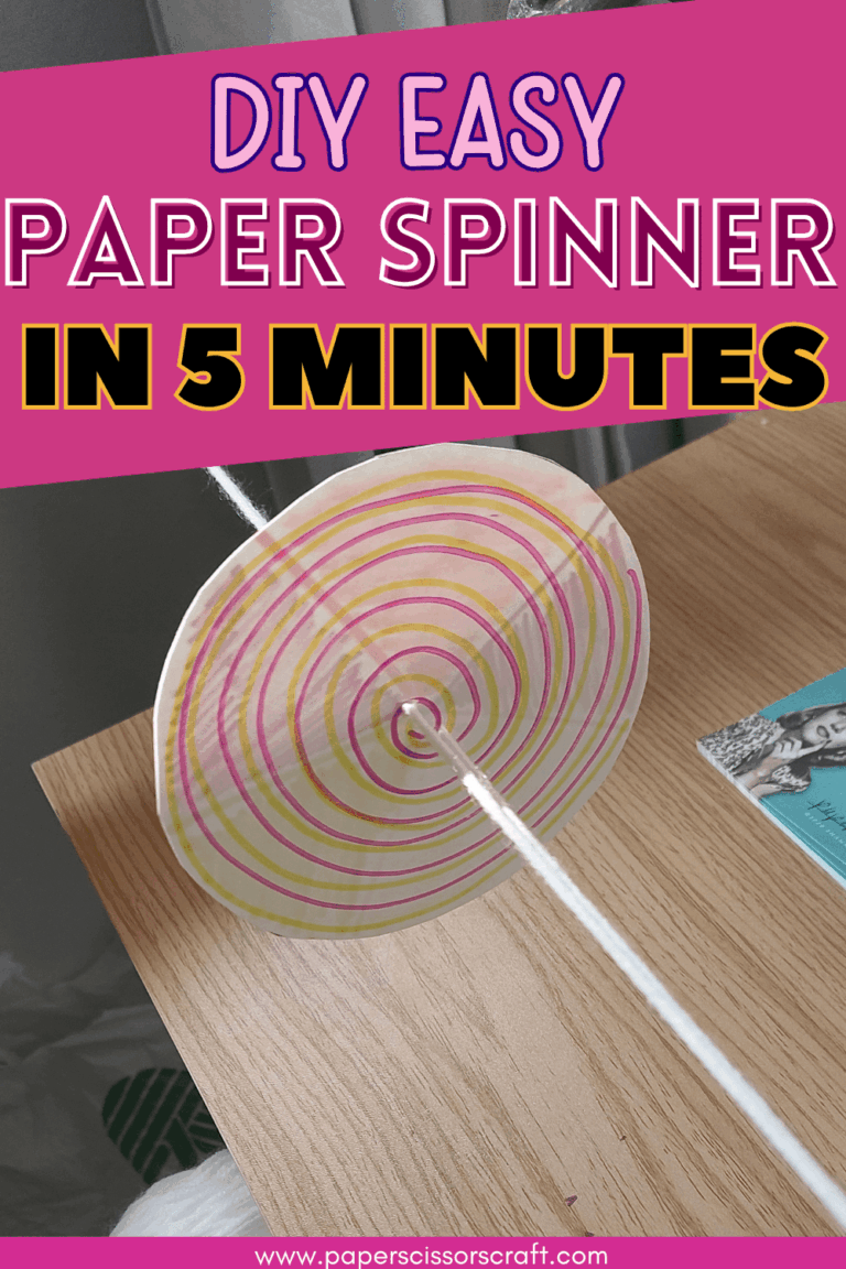 Easy DIY Paper Spinner Craft for Kids that Actually Spins - Paper ...