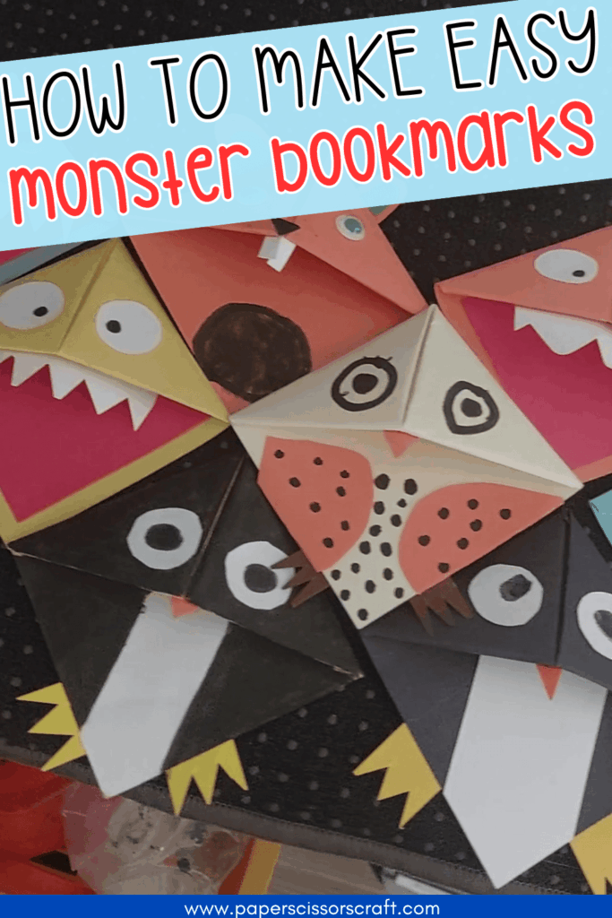 Quick and Easy DIY Corner Monster Bookmark Craft for Kids - Paper ...