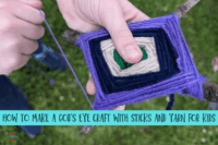 How to Make a God's Eye Craft with Sticks and Yarn for Kids - Paper ...